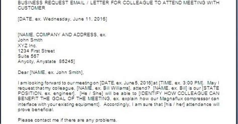 Meeting Request Letter Format To Customer