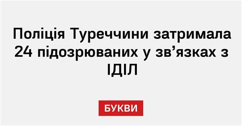 Поліція Туреччини затримала 24 підозрюваних у звязках з ІДІЛ Букви
