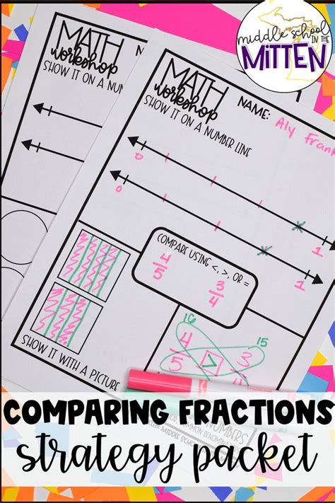 Comparing Fractions Number Line And Visual Models Review Small Group Rti Or Center Math