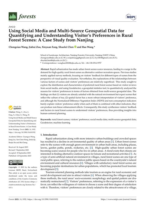 Pdf Using Social Media And Multi Source Geospatial Data For