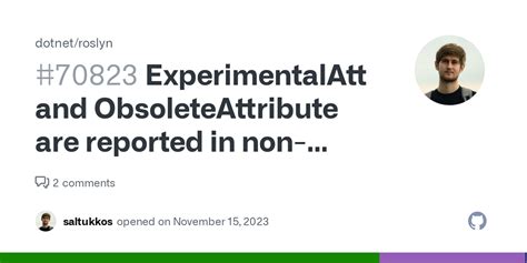 Experimentalattribute And Obsoleteattribute Are Reported In Non