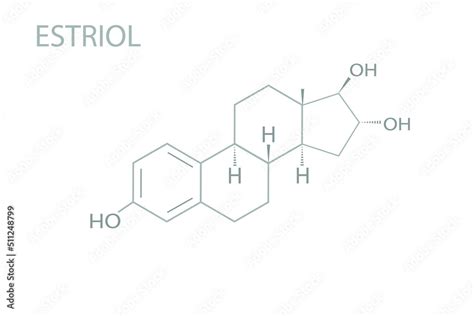 Estriol Molecular Skeletal Chemical Formula Stock Vector Adobe Stock