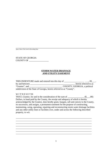 Utility Easement Doc Template Pdffiller