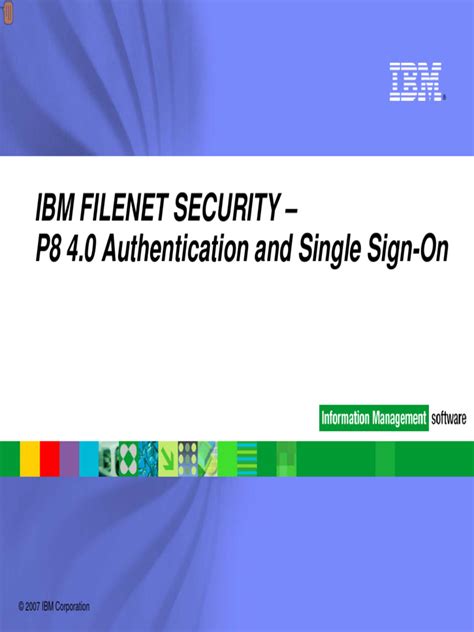 ibm filenet security p8 authentication and single sign on pdf web