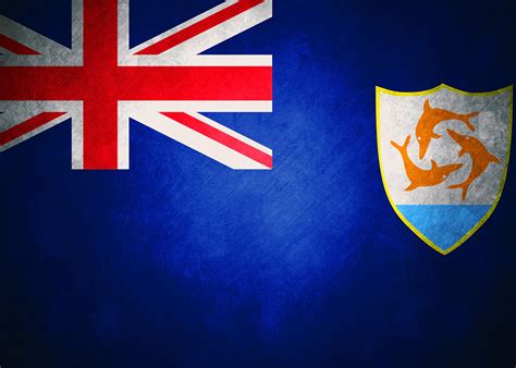 Anguilla Flag Poster Picture Metal Print Paint By Splashdesign