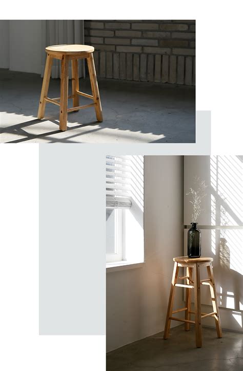 특가 ~1202 리빙숲 원목 원형 스툴 아일랜드 식탁의자 홈바의자