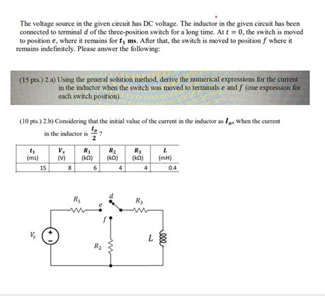 Solved The Voltage Source In The Given Circuit Has DC Chegg