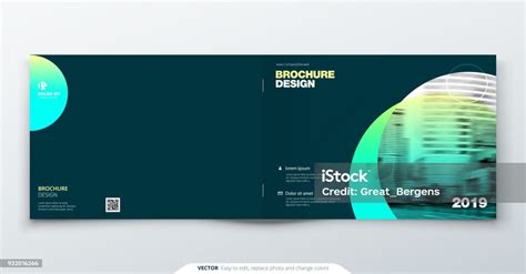 틸 브로셔 디자인입니다 안내 책자 보고서 카탈로그 잡지에 대 한 수평 표지 템플릿 그라데이션 원형 모양과 추상적인 사진 배경 레이아웃 스위스 스타일 책자 개념 디자인에 대한