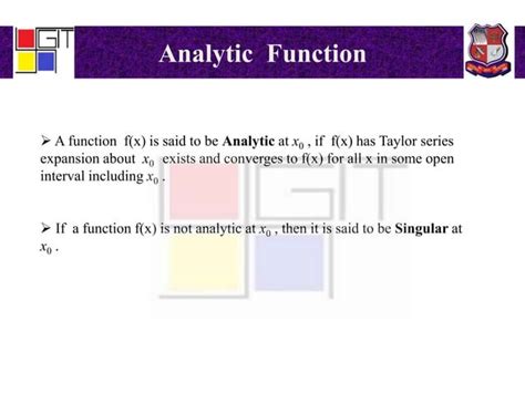 Analytic Function Of Power Series Ppt