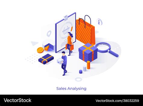 Isometric For Website Royalty Free Vector Image
