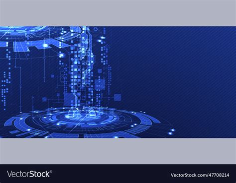 Abstract Technology Concept Circuit Board High Vector Image