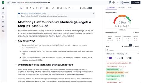 Surfer Seo Content Editor Your Powerful Writing Assistant