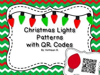 Christmas Light Patterns With QR Codes Christmas Math Fun Math Coding
