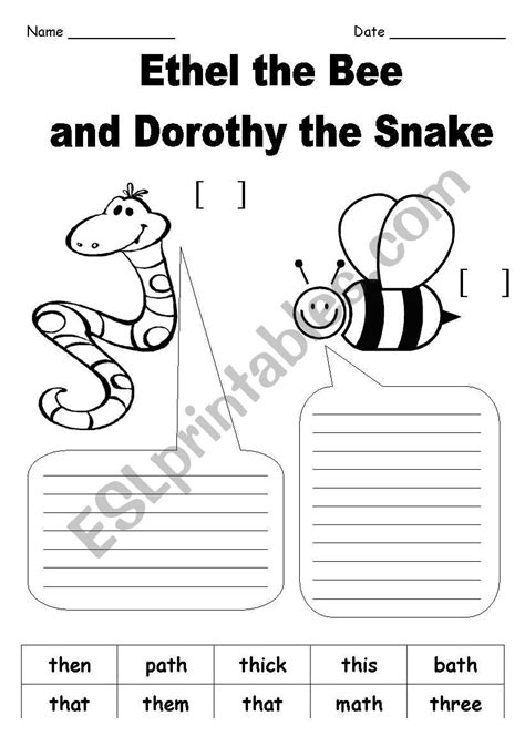 Th Digraph ESL Worksheet By NumberSeventeen
