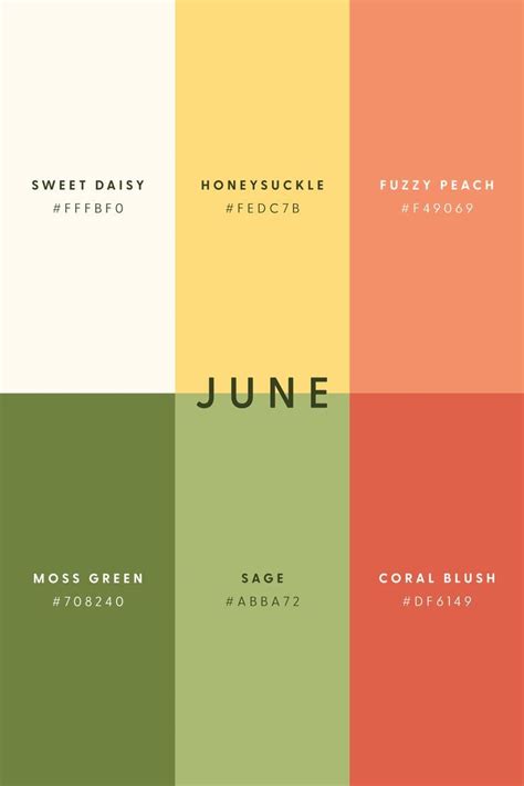 June Palette Color Palette Hex Color Palette Color Schemes Colour