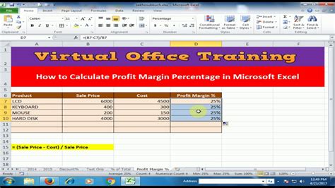 how to calculate profit margin percentage in excel printable forms