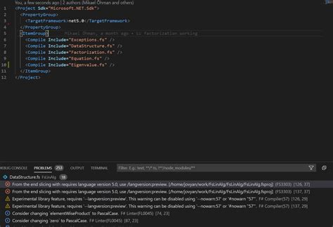 ionide removes langversion preview from project file upon loading