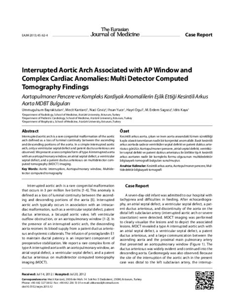 Pdf Interrupted Aortic Arch Associated With Ap Window And Complex Cardiac Anomalies Multi