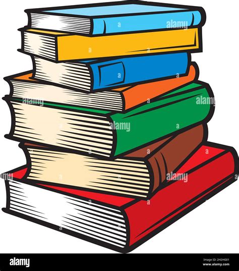 Stack Of Books Vector Illustration Stock Vector Image And Art Alamy