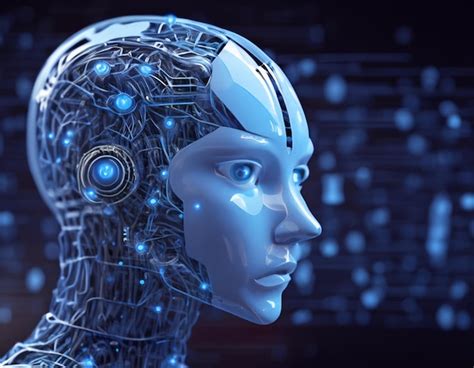 premium ai image artificial intelligence robot side views head ai technology smart robot