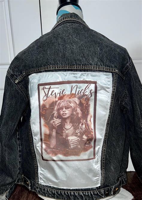 Up Cycled Stevie Nicks Denim Jacket Etsy