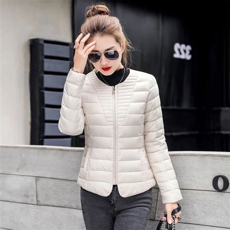 Новинка зимний женский короткий светильник пуховик женское тонкое хлопковое пальто пуховик