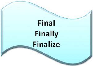 Difference Between Final Finally And Finalize In Java With Comparison