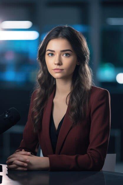 Premium Photo Stylish Attractive Young Redhead Businesswoman With A