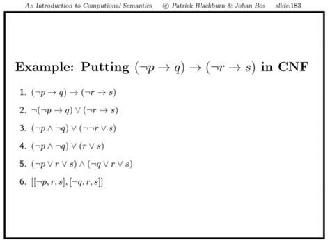 Chapter 4 Propositional Inference Computational Semantics