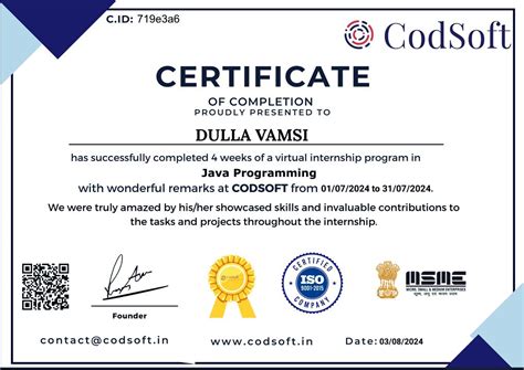 Vamsi D On Linkedin Programming Codsoft Java Virtualinternship