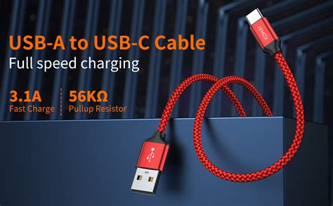 Amazon Com JXMOX Short USB C Cable 0 5ft 3 Pack USB A To Type C Charger Cord 3 1A Fast