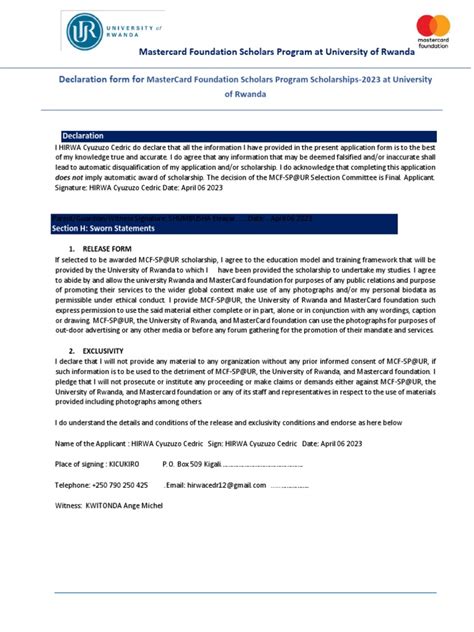 General Applicant Declaration Form2023 Pdf Justice Crime And Violence