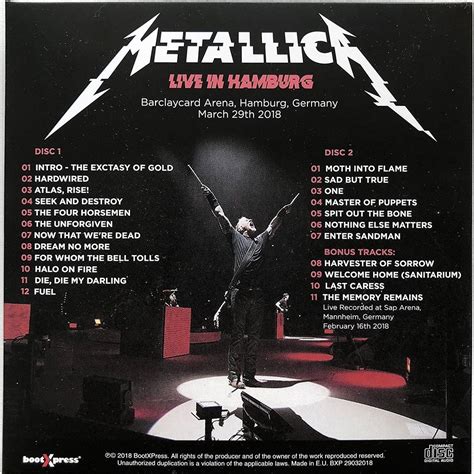 Live In Hamburg Germany 2018 Bonus Mannheim Worldwired Tour 2cd