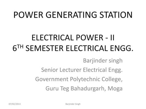 Power Generating Stations Feb 2013 Ppt
