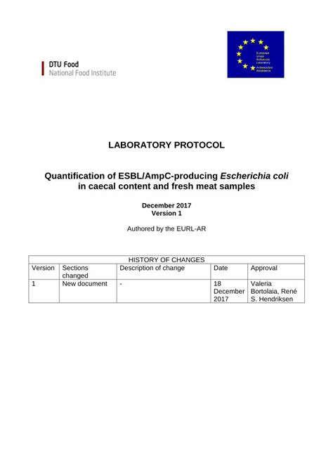 Pdf Laboratory Protocol Quantification Of Esbl Ampc Producing Dokumen Tips