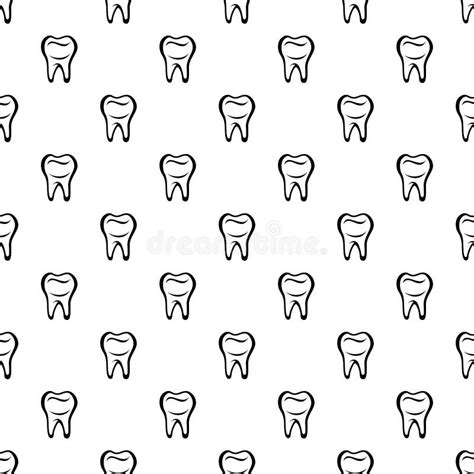 Tooth Pattern Vector Seamless Stock Vector Illustration Of Canal