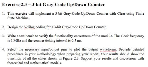 Solved How To Do Design The Verilog Coding For A 3 Bit Gray Chegg