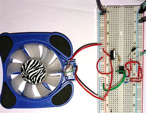 Temperature Controlled Dc Fan Using Thermistor Project With Circuit