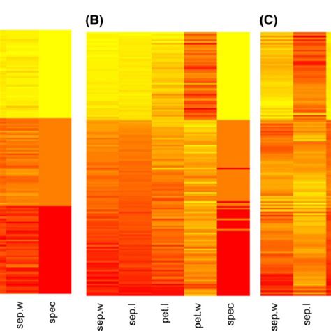 Scaled Heat Maps Of The Iris Dataset A Original And B Seriated By