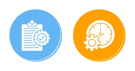 Check List And Time Setting Icon 32635939 Vector Art At Vecteezy