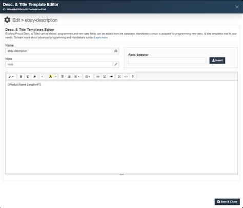 Create And Edit Description Or Title Templates StoreAutomator