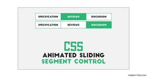 css animated segmented control with sliding effect pure css3