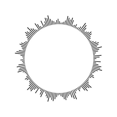 Round Soundwave Icon Circular Audio Equalizer Sign Voice Message Sound