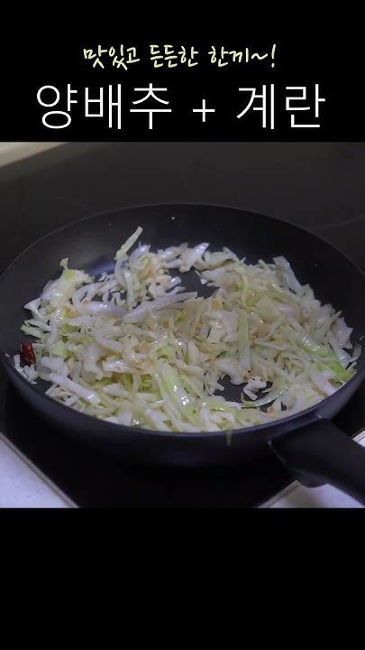 양배추를 이렇게 드셔보세요~ 간단하고 영양 가득~ 맛있는 한끼가 완성됩니다~ Shorts Youtube