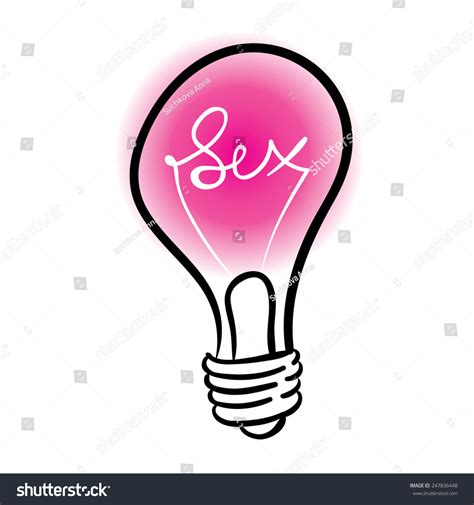 Vector Lighting Bulb Sex Hand Lettering Stock Vector Royalty Free