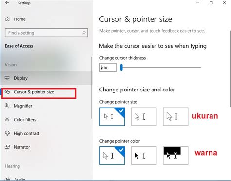 Cara Mengatur Ukuran Dan Warna Pointer Mouse Di Komputer Windows 10 Ato Menulis