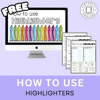 HOW TO USE HIGHLIGHTERS Animated Teaching Powerpoint Included FREE