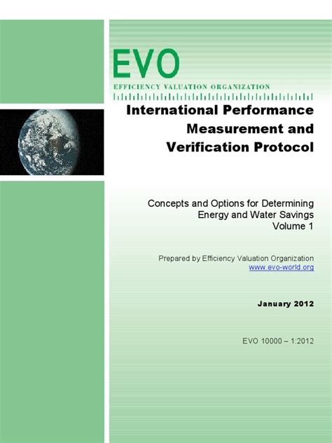 2012 International Performance Measurement And Verification Protocol