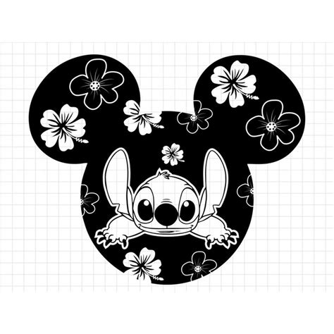 Stitch Svg Stitch Silhouette Svg Mouse Head Svg Magic Cas Inspire