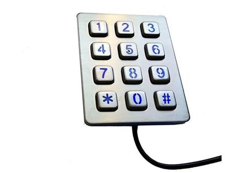 Small 3 X 4 Waterproof Mini Numeric Metal Keypad With Matrix Usb Cable
